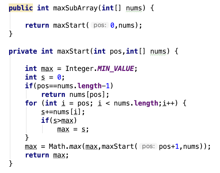Leecode 第53题 Maximum Subarray【分而治之】(java) Tinyfool的个人网站